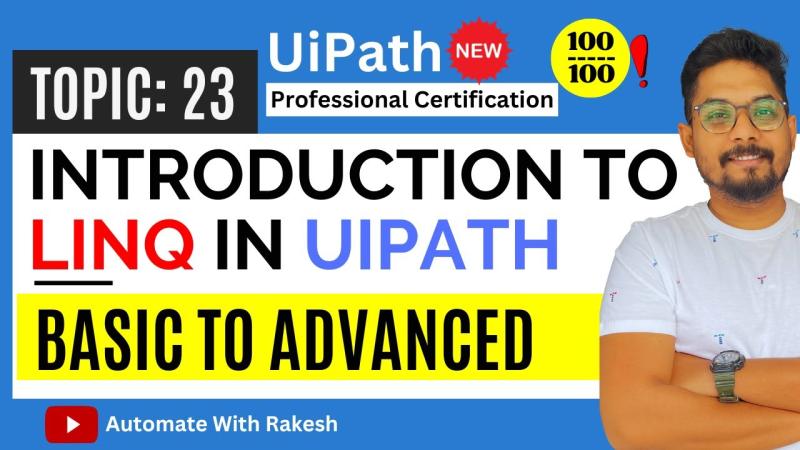 Rakesh Kumar Behera on LinkedIn: Mastering LINQ in UiPath - BASICS TO ... Rakesh Kumar Behera on LinkedIn: Mastering LINQ in UiPath - BASICS TO ...