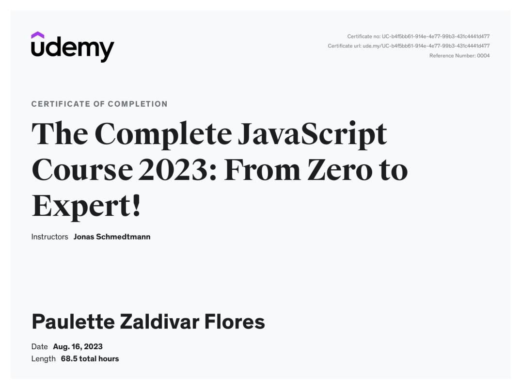 Paulette Z. on LinkedIn: Udemy Course Completion Certificate Paulette Z. on LinkedIn: Udemy Course Completion Certificate