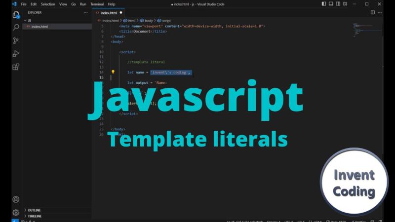 Arun H on LinkedIn: Template literal - Javascript tutorials #inventcoding Arun H on LinkedIn: Template literal - Javascript tutorials #inventcoding