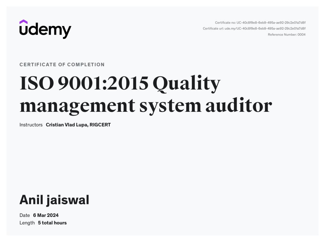 Anil Jaiswal on LinkedIn: Udemy Course Completion Certificate Anil Jaiswal on LinkedIn: Udemy Course Completion Certificate
