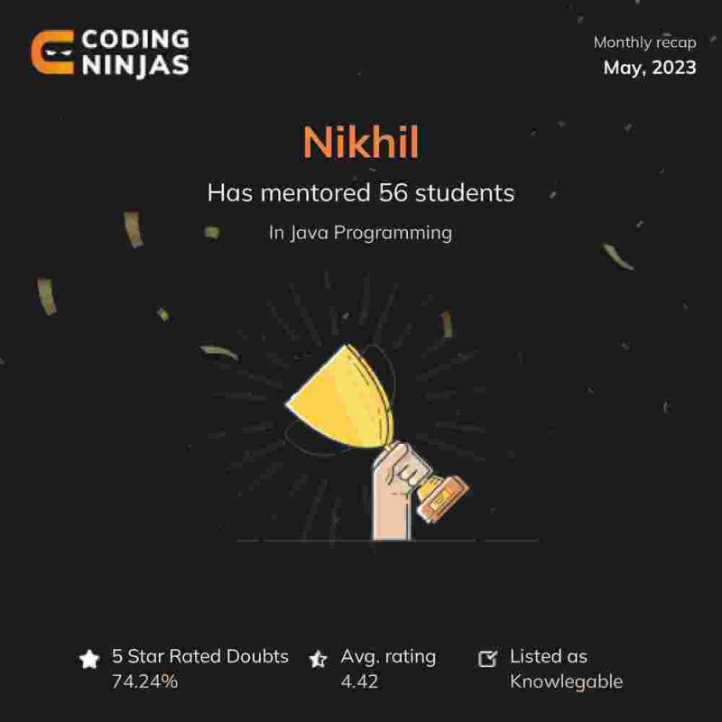 Nikhil Raj Gupta on LinkedIn: Codingninjas | Achievements Nikhil Raj Gupta on LinkedIn: Codingninjas | Achievements
