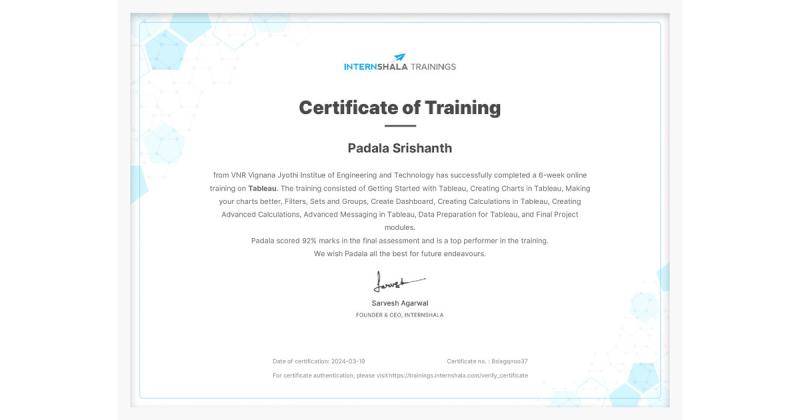 Srishanth Patel on LinkedIn: Successfully completed the Tableau ... Srishanth Patel on LinkedIn: Successfully completed the Tableau ...