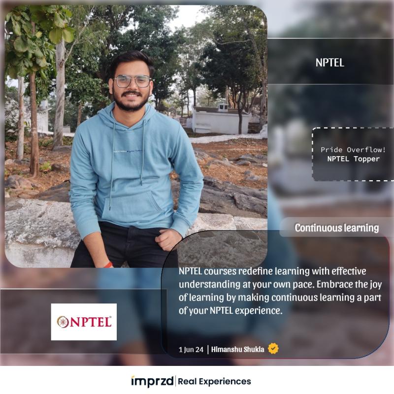 HIMANSHU SHUKLA on LinkedIn: NPTEL HIMANSHU SHUKLA on LinkedIn: NPTEL