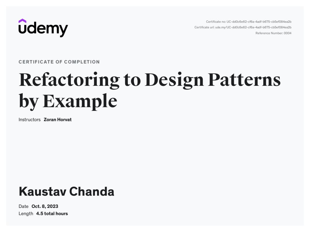 Kaustav Chanda on LinkedIn: Udemy Course Completion Certificate Kaustav Chanda on LinkedIn: Udemy Course Completion Certificate