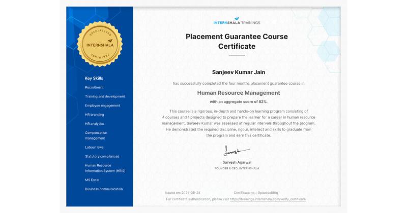 Sanjeev Kumar Jain on LinkedIn: Successfully completed the Human ... Sanjeev Kumar Jain on LinkedIn: Successfully completed the Human ...