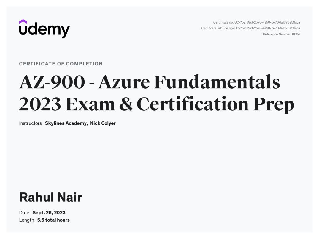 Rahul Nair on LinkedIn: Udemy Course Completion Certificate Rahul Nair on LinkedIn: Udemy Course Completion Certificate