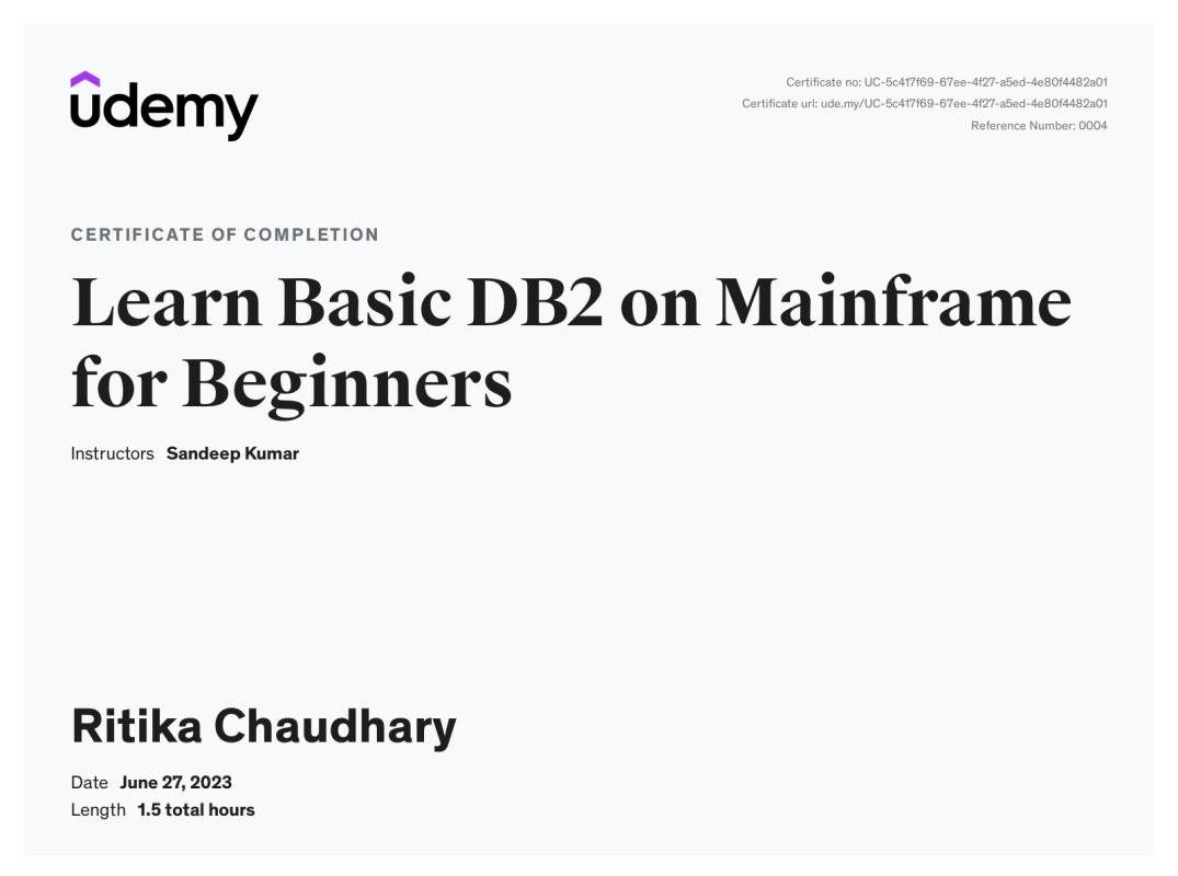 Ritika Chaudhary on LinkedIn: Udemy Course Completion Certificate Ritika Chaudhary on LinkedIn: Udemy Course Completion Certificate