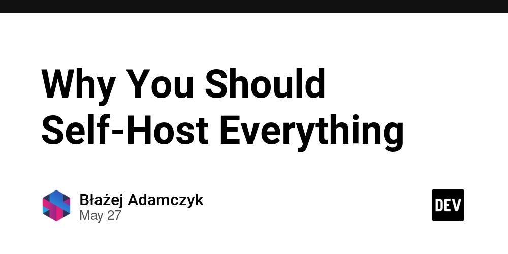 Krishnan Sriram on LinkedIn: Why You Should Self-Host Everything Krishnan Sriram on LinkedIn: Why You Should Self-Host Everything