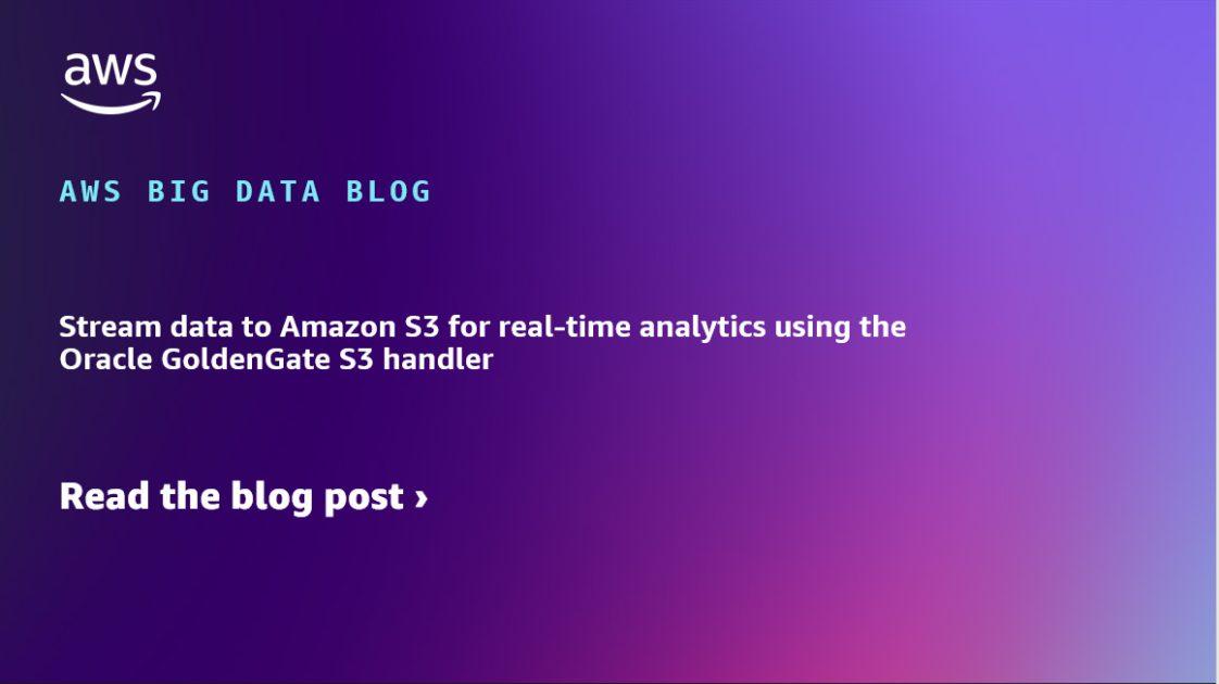 Arun Sankaranarayanan on LinkedIn: Stream data to Amazon S3 for real ... Arun Sankaranarayanan on LinkedIn: Stream data to Amazon S3 for real ...