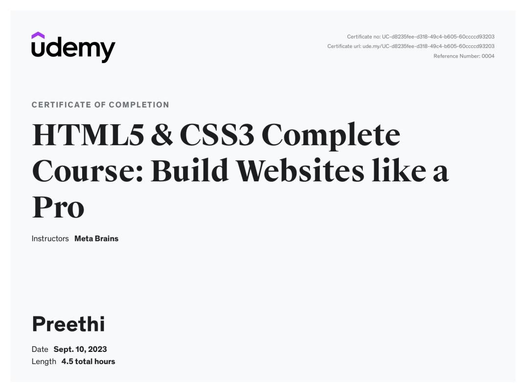 Preethi Ravi on LinkedIn: Udemy Course Completion Certificate Preethi Ravi on LinkedIn: Udemy Course Completion Certificate