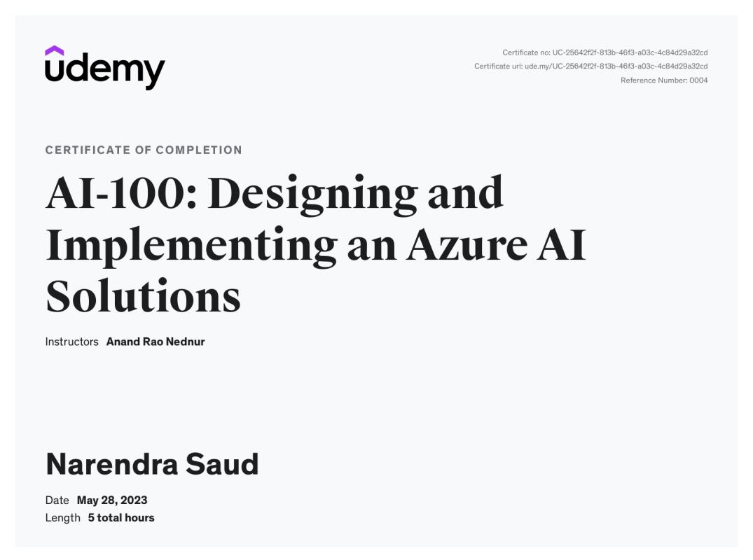 Narendra Saud on LinkedIn: Udemy Course Completion Certificate Narendra Saud on LinkedIn: Udemy Course Completion Certificate