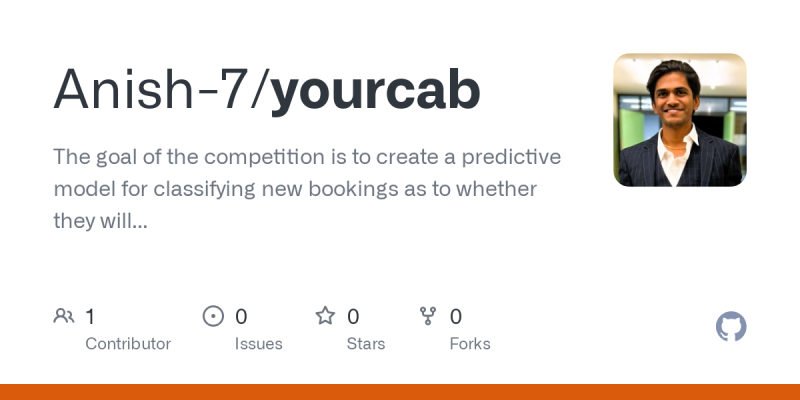 Anish M on LinkedIn: GitHub - Anish-7/yourcab: The goal of the ... Anish M on LinkedIn: GitHub - Anish-7/yourcab: The goal of the ...
