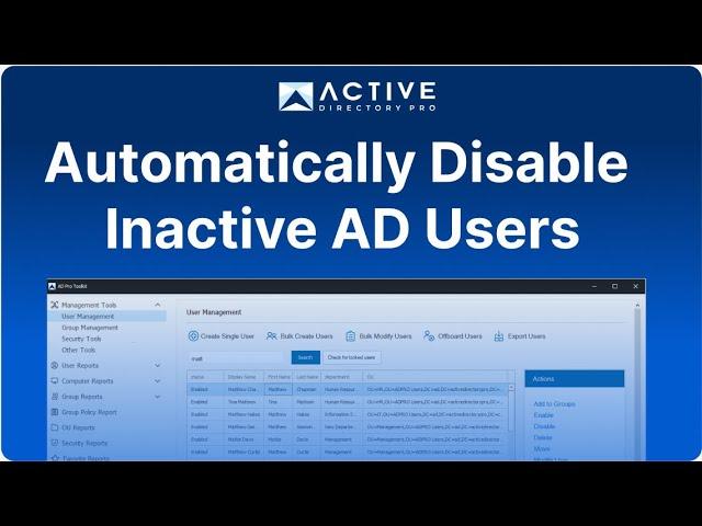Matt Roberts on LinkedIn: Auto Disable Inactive Users in Active Directory Matt Roberts on LinkedIn: Auto Disable Inactive Users in Active Directory