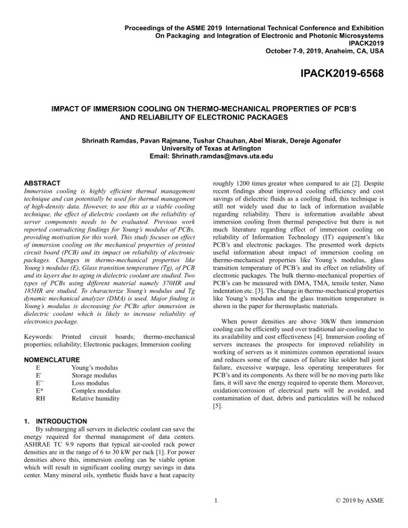 Tony Grayson LinkedIn‘de: (PDF) Impact of Immersion Cooling on Thermo ... Tony Grayson LinkedIn‘de: (PDF) Impact of Immersion Cooling on Thermo ...