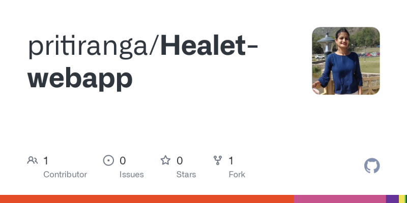 Priti Ranga on LinkedIn: GitHub - pritiranga/Healet-webapp Priti Ranga on LinkedIn: GitHub - pritiranga/Healet-webapp
