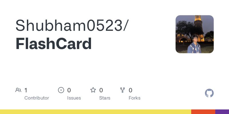 Shubham Arora on LinkedIn: GitHub - Shubham0523/FlashCard Shubham Arora on LinkedIn: GitHub - Shubham0523/FlashCard