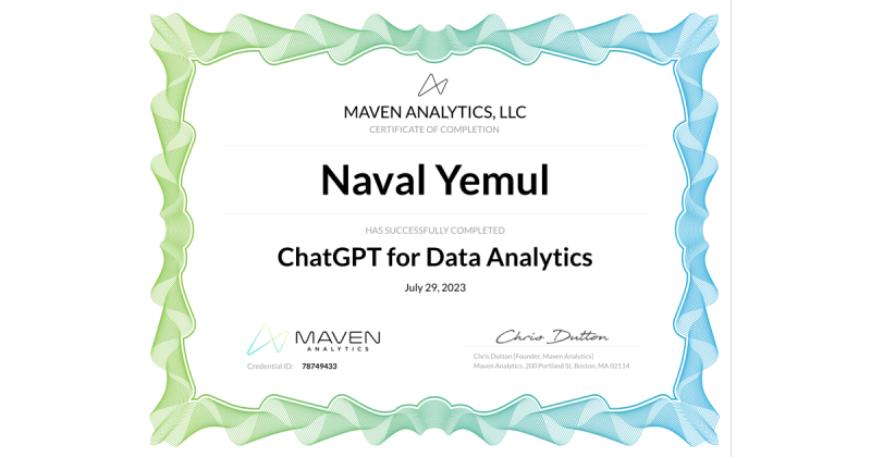 Naval Yemul on LinkedIn: ChatGPT for Data Analytics • Naval Yemul ... Naval Yemul on LinkedIn: ChatGPT for Data Analytics • Naval Yemul ...