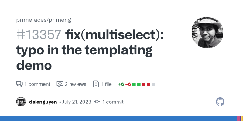 Dale Nguyen on LinkedIn: fix(multiselect): typo in the templating demo ... Dale Nguyen on LinkedIn: fix(multiselect): typo in the templating demo ...