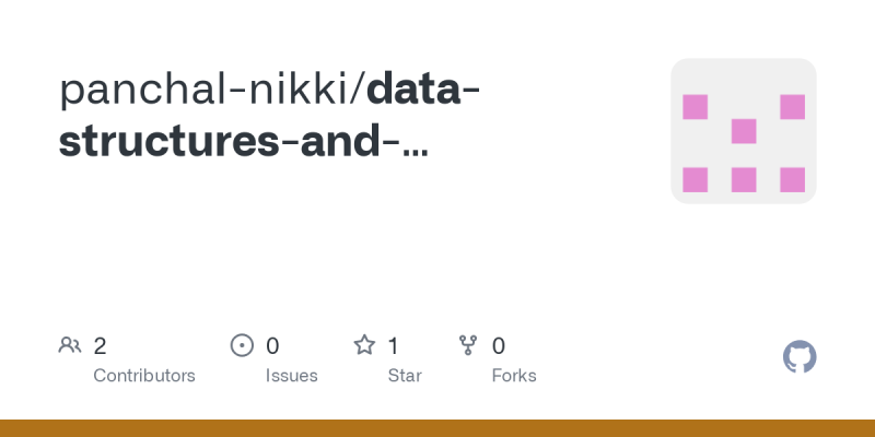 Nikki Panchal on LinkedIn: GitHub - Nikki7341/data-structures-and ... Nikki Panchal on LinkedIn: GitHub - Nikki7341/data-structures-and ...