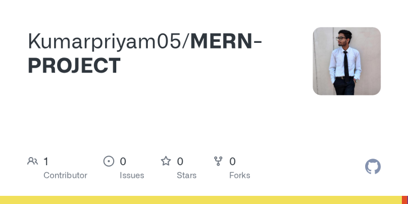 Kumar Priyam on LinkedIn: GitHub - Kumarpriyam05/MERN-PROJECT Kumar Priyam on LinkedIn: GitHub - Kumarpriyam05/MERN-PROJECT