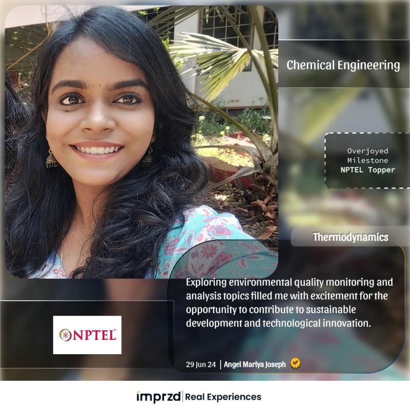 ANGEL MARIYA JOSEPH on LinkedIn: NPTEL ANGEL MARIYA JOSEPH on LinkedIn: NPTEL