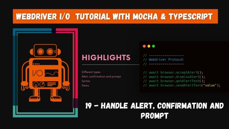 MOHAMMAD SADAB SAQIB on LinkedIn: #19 | Handle alert, confirmation and ... MOHAMMAD SADAB SAQIB on LinkedIn: #19 | Handle alert, confirmation and ...