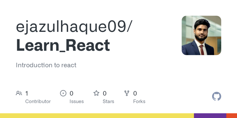 How to learn ReactJS in Day 12 | Ejazul Haque posted on the topic ... How to learn ReactJS in Day 12 | Ejazul Haque posted on the topic ...