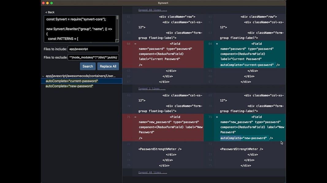 Lei Zhu on LinkedIn: Use Synvert to automatically add autoComplete ... Lei Zhu on LinkedIn: Use Synvert to automatically add autoComplete ...