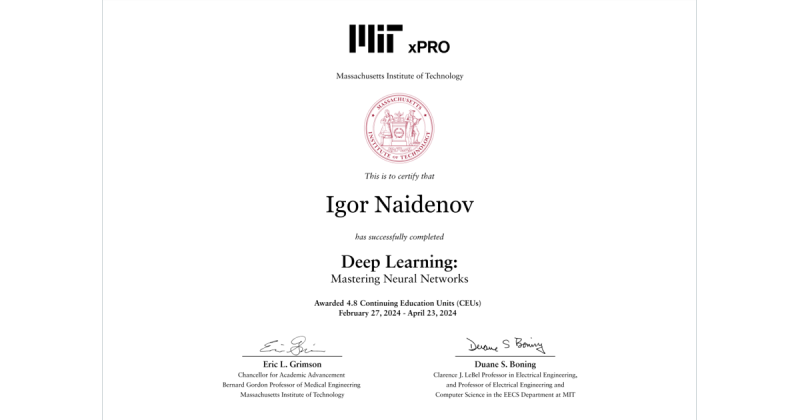 Igor Naidenov on LinkedIn: Deep Learning: Mastering Neural Networks ... Igor Naidenov on LinkedIn: Deep Learning: Mastering Neural Networks ...