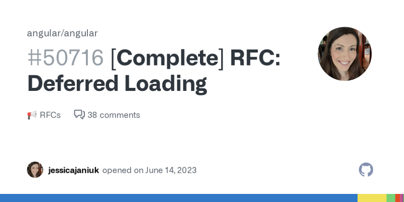 Makesh Kumar on LinkedIn: RFC: Deferred Loading · angular/angular ... Makesh Kumar on LinkedIn: RFC: Deferred Loading · angular/angular ...