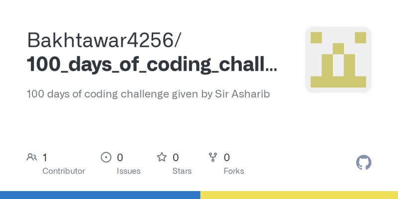 Bakhtawar Abbasi on LinkedIn: GitHub - Bakhtawar4256/100_days_of_coding ... Bakhtawar Abbasi on LinkedIn: GitHub - Bakhtawar4256/100_days_of_coding ...