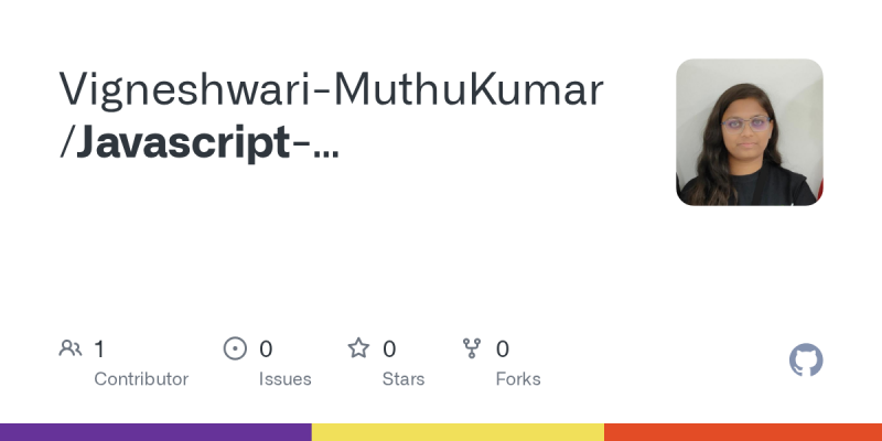 Vigneshwari M on LinkedIn: GitHub - Vigneshwari-MuthuKumar/Javascript ... Vigneshwari M on LinkedIn: GitHub - Vigneshwari-MuthuKumar/Javascript ...