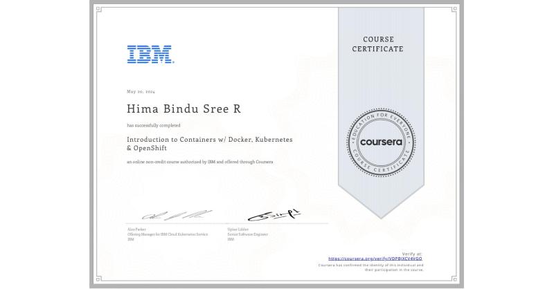 Hima Bindu R on LinkedIn: Completion Certificate for Introduction to ... Hima Bindu R on LinkedIn: Completion Certificate for Introduction to ...