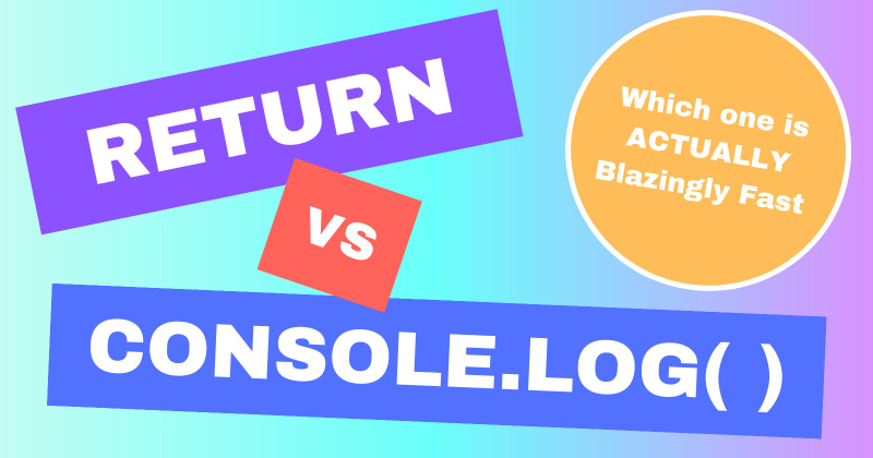 Pratik Dev on LinkedIn: console.log() VS return statement Pratik Dev on LinkedIn: console.log() VS return statement