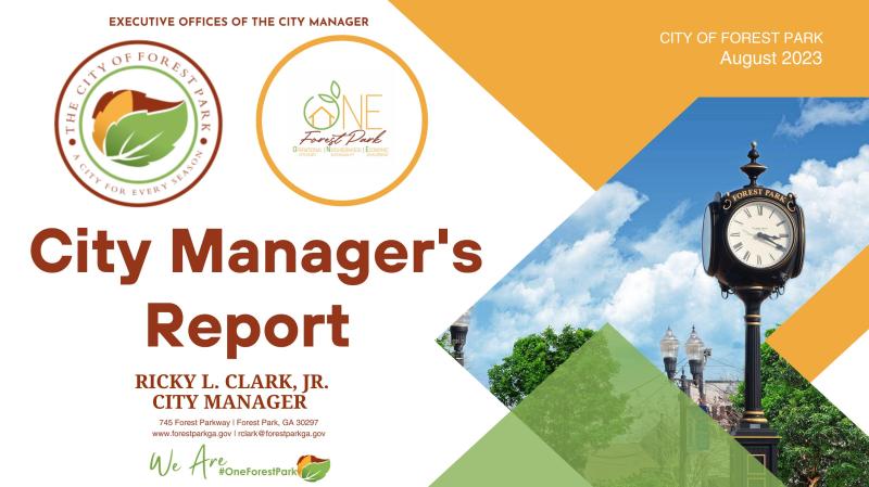 Ricky L. Clark, Jr. on LinkedIn: City Manager's Report - August 2023 Ricky L. Clark, Jr. on LinkedIn: City Manager's Report - August 2023