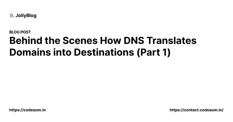 Bibhabendu Mukherjee on LinkedIn: Behind the Scenes How DNS Translates ... Bibhabendu Mukherjee on LinkedIn: Behind the Scenes How DNS Translates ...