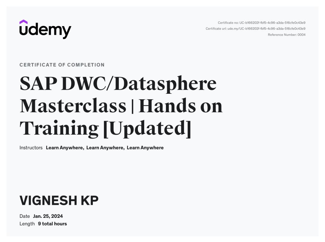 Vignesh Kp on LinkedIn: Udemy Course Completion Certificate Vignesh Kp on LinkedIn: Udemy Course Completion Certificate