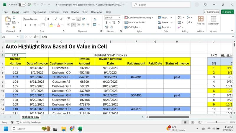 Learn Microsoft Excel on LinkedIn: Automatically Highlight Row by Value ... Learn Microsoft Excel on LinkedIn: Automatically Highlight Row by Value ...