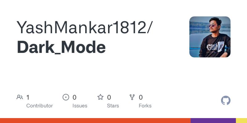Yash Mankar on LinkedIn: GitHub - YashMankar1812/Dark_Mode Yash Mankar on LinkedIn: GitHub - YashMankar1812/Dark_Mode