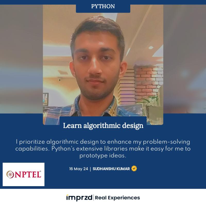 SUDHANSHU KUMAR on LinkedIn: NPTEL SUDHANSHU KUMAR on LinkedIn: NPTEL