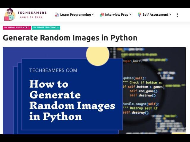 TechBeamers on LinkedIn: Generate Random Images with Python: Pillow ... TechBeamers on LinkedIn: Generate Random Images with Python: Pillow ...