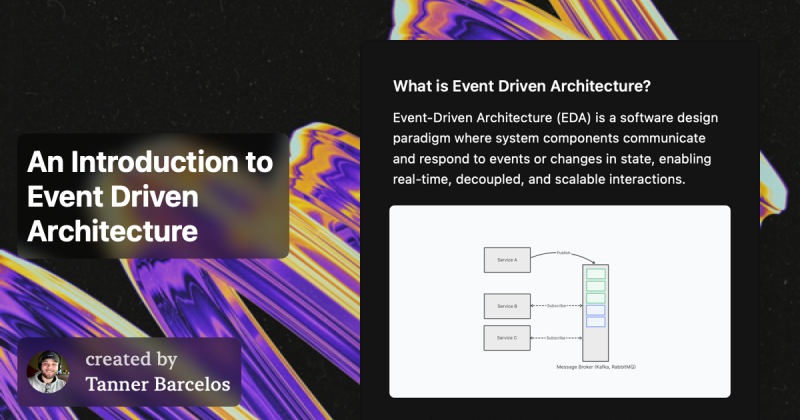 Tanner Barcelos on LinkedIn: An Introduction to Event Driven Architecture Tanner Barcelos on LinkedIn: An Introduction to Event Driven Architecture