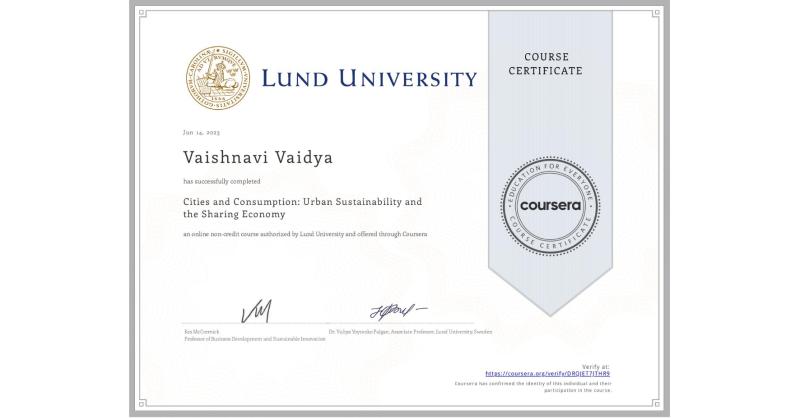 Vaishnavi Vaidya on LinkedIn: Completion Certificate for Cities and ... Vaishnavi Vaidya on LinkedIn: Completion Certificate for Cities and ...