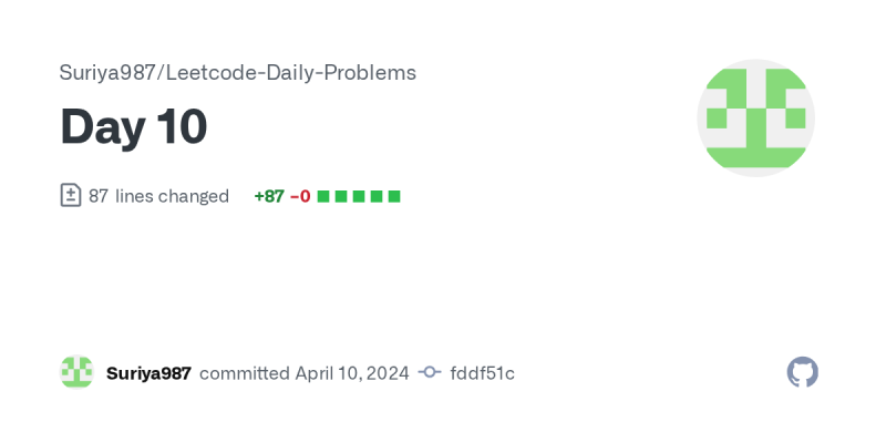 Suriya Thangadurai on LinkedIn: Day 10 · Suriya987/Leetcode-Daily ... Suriya Thangadurai on LinkedIn: Day 10 · Suriya987/Leetcode-Daily ...