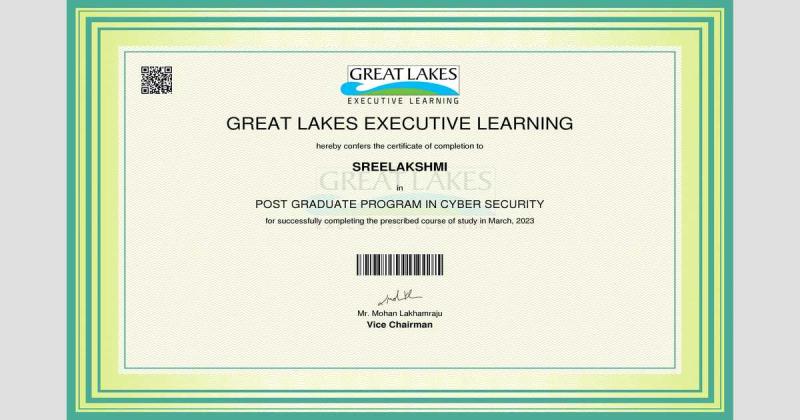 Sreelakshmi Karra on LinkedIn: SREELAKSHMI successfully completed PGPCS ... Sreelakshmi Karra on LinkedIn: SREELAKSHMI successfully completed PGPCS ...