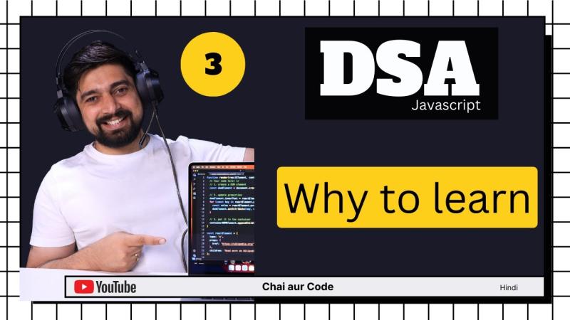 Himanshu Sekhar Patra on LinkedIn: Why to learn DSA | chai aur DSA Himanshu Sekhar Patra on LinkedIn: Why to learn DSA | chai aur DSA