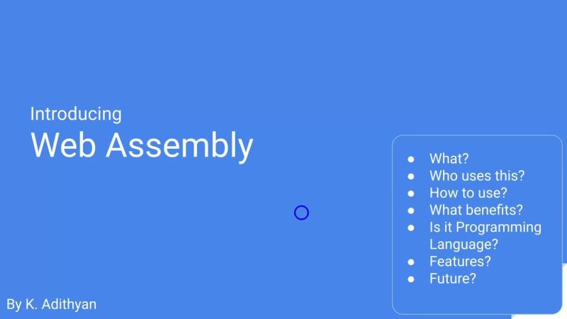 Adithyan K on LinkedIn: Web Assembly Technology Introduction ... Adithyan K on LinkedIn: Web Assembly Technology Introduction ...