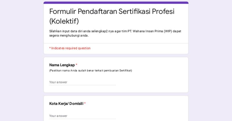 naufal febriyan on LinkedIn: Formulir Pendaftaran Sertifikasi Profesi ... naufal febriyan on LinkedIn: Formulir Pendaftaran Sertifikasi Profesi ...