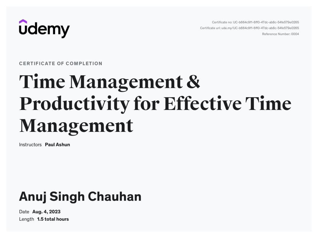 ANUJ SINGH CHAUHAN on LinkedIn: Udemy Course Completion Certificate ANUJ SINGH CHAUHAN on LinkedIn: Udemy Course Completion Certificate
