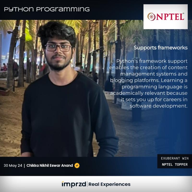 Nikhil Anand on LinkedIn: NPTEL Nikhil Anand on LinkedIn: NPTEL